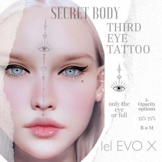 Second Life Marketplace - Secret Body - Third Eye - Tattoo